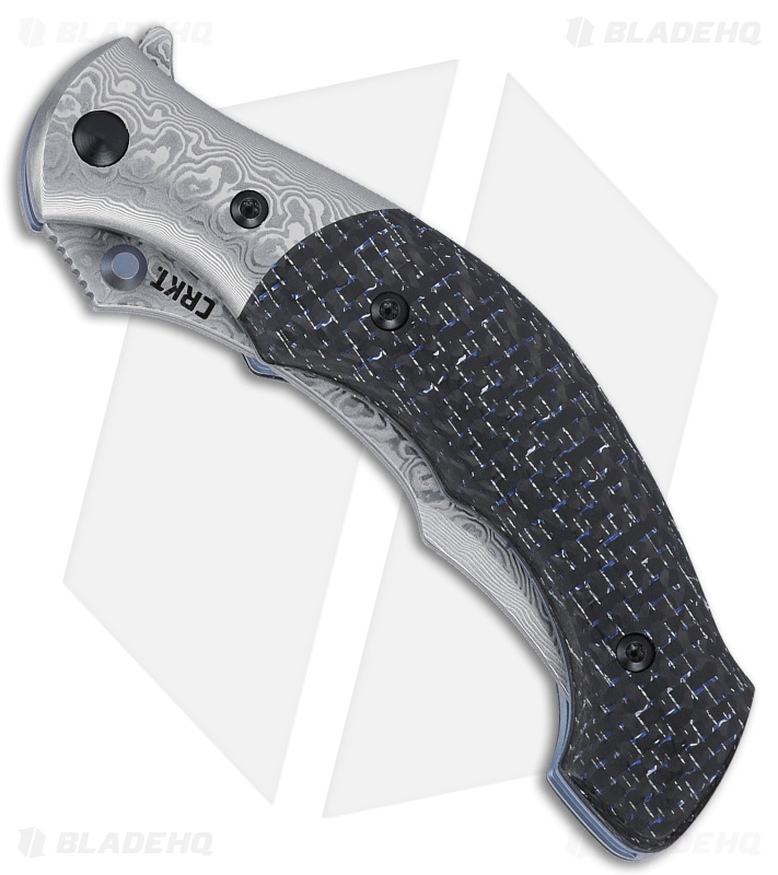 CRKT Ritual Compact Assisted Knife Carbon Fiber Damascus