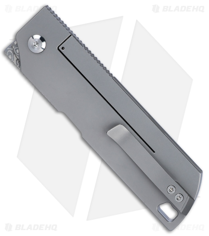 CRKT Mbombo Damascus Frame Lock Titanium - Blade HQ