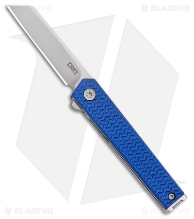 CRKT CEO Microflipper Knife Blue (2.4" Satin) - Blade HQ