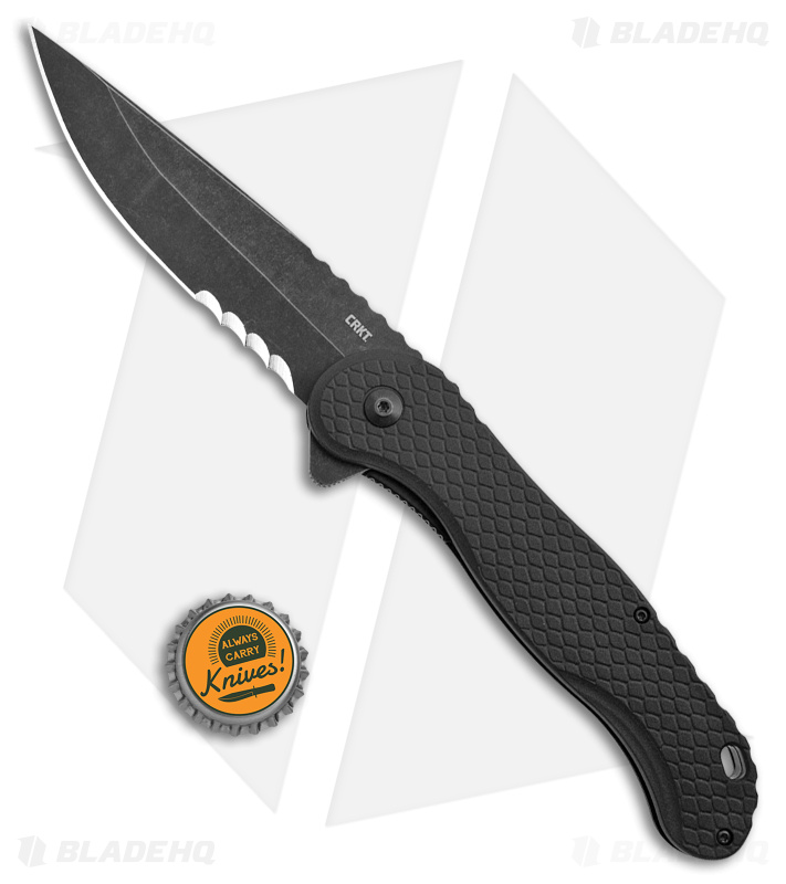 CRKT Taco Viper Knife Black Polymer Black Serr