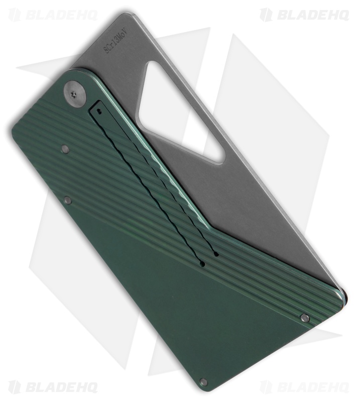 Daggerr Knives Card Knife Knife Carbon Fiber/Green Ti SW