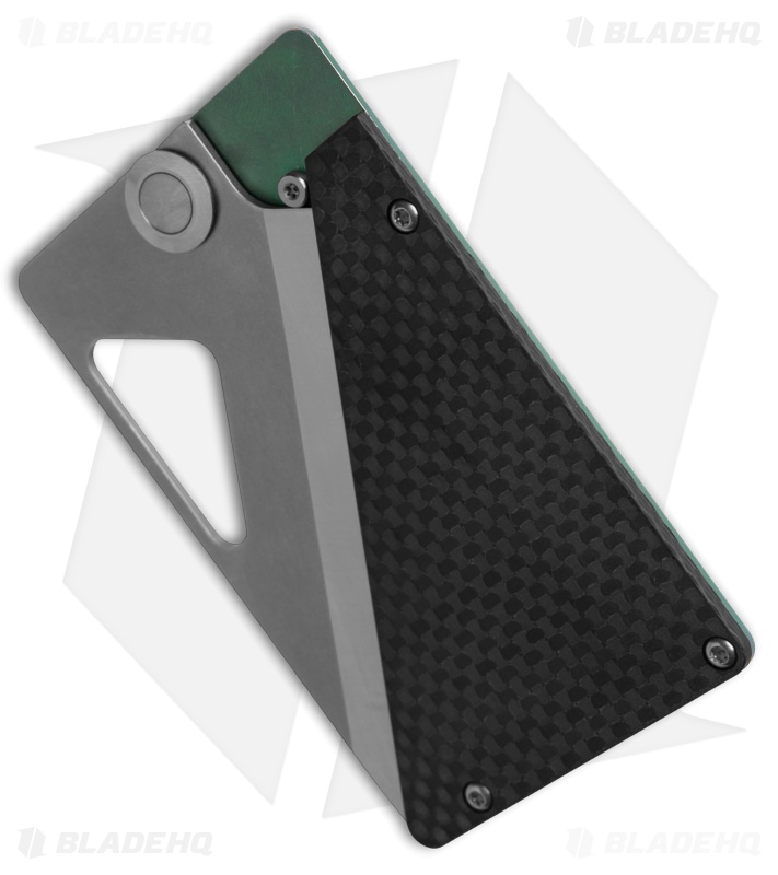 Daggerr Knives Card Knife Knife Carbon Fiber/Green Ti SW