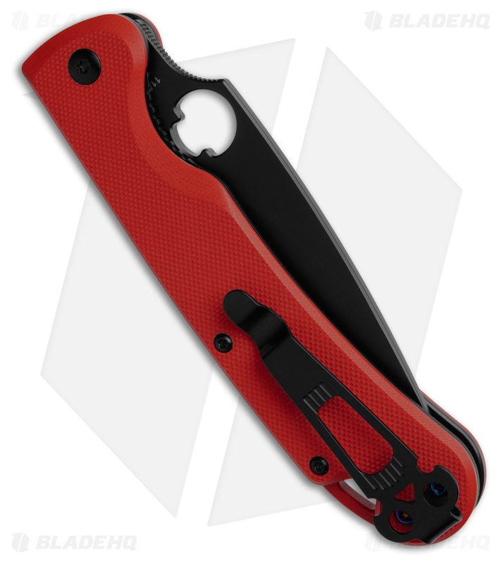 Daggerr Knives Zhalo Red G-10 Spear Point Black D2
