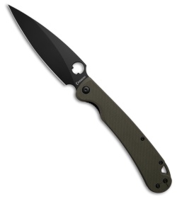 Daggerr Zhalo XL Liner Lock Knife Green G-10 Black D2