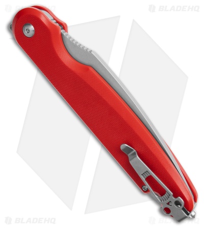 Daggerr Knives Parrot Button Liner Lock Knife Red G-10 SW