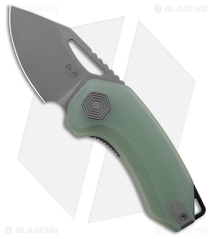 Damned Designs Anzu Liner Lock Knife Jade G10 (2" SW) 14c28n - Blade HQ