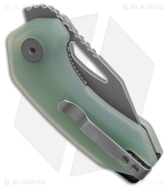 Damned Designs Anzu Liner Lock Knife Jade G10 (2" SW) 14c28n - Blade HQ
