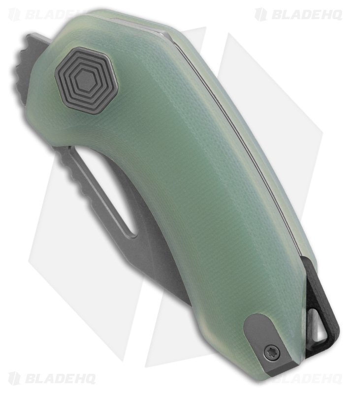 Damned Designs Anzu Liner Lock Knife Jade G10 (2" SW) 14c28n - Blade HQ