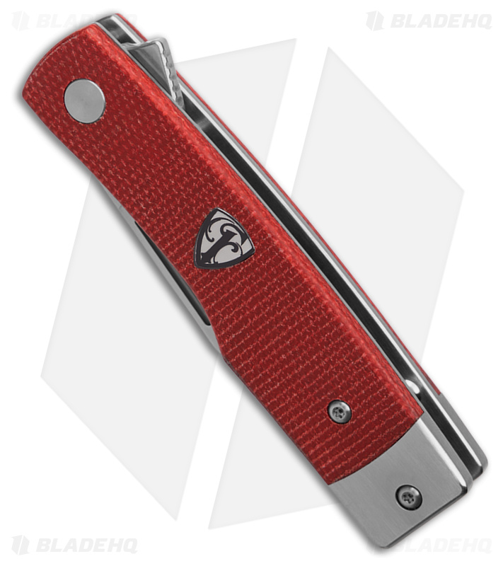 Finch Knife Co. Hatfield Flipper Knife Red Micarta - Blade HQ