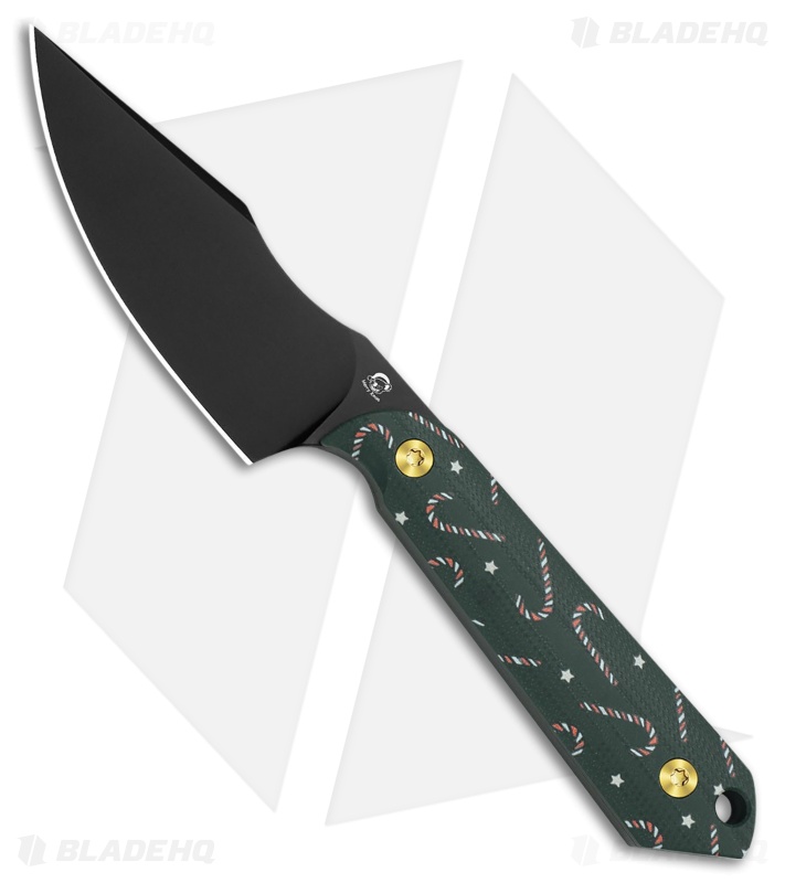 Kizer Mini Harpoon Fixed Blade Knife Candy Cane Twist G-10 (3" PVD ...