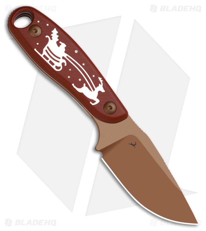 Kizer Hare Fixed Blade Knife Santa's Sleigh Ride G-10 (3.1" Sunset ...