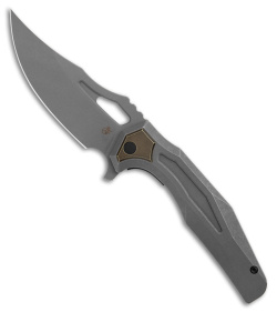 Arcane Design Crypt Liner Lock Knife Stonewash - Blade HQ