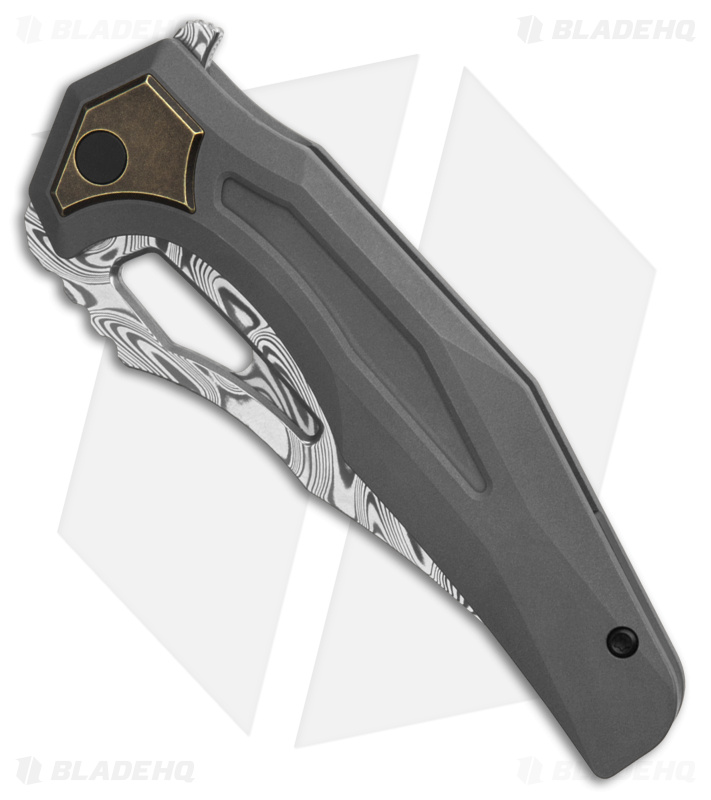Arcane Design Crypt Liner Lock Knife Damasteel - Blade HQ