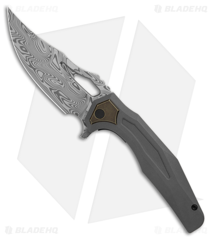 Arcane Design Crypt Liner Lock Knife Damasteel - Blade HQ