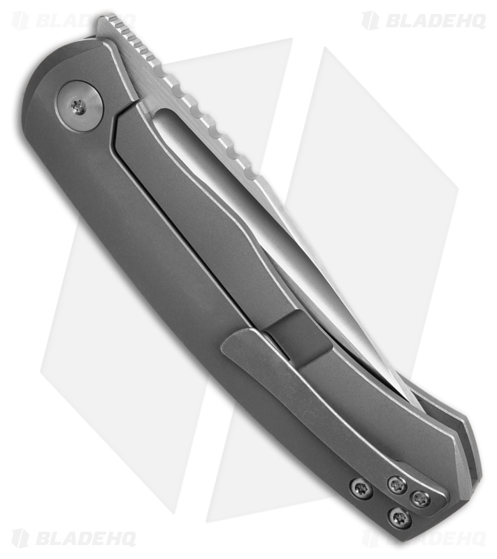 BergBlades Alpha Frame Lock Knife Titanium Satin