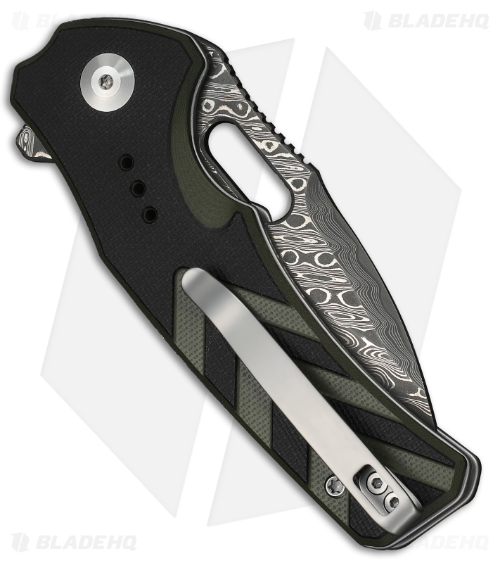 CIVIVI Vexron Black/Green G-10 Drop Point Damascus 14C28N