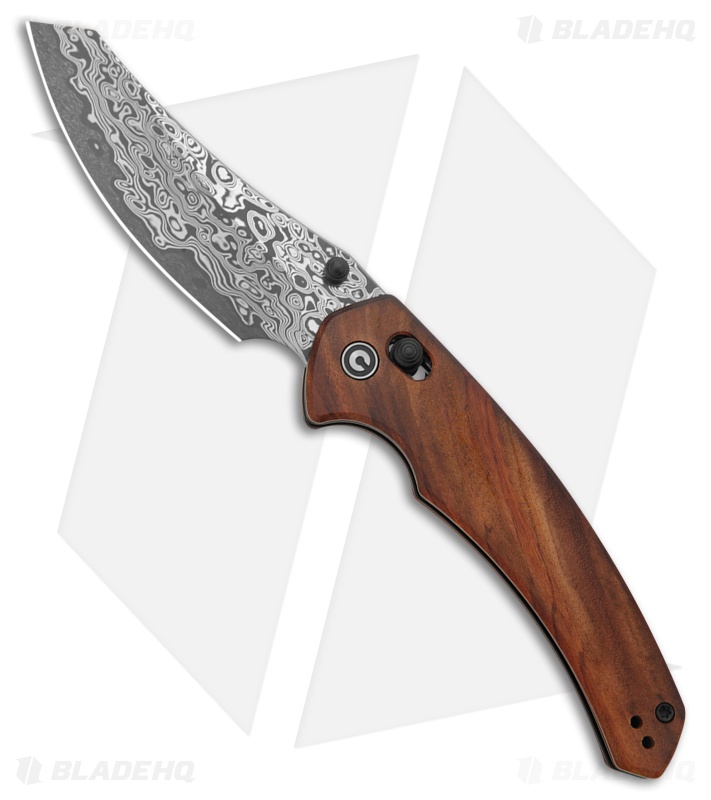 CIVIVI Sixgill Crossbar Lock Wood Reverse Tanto Damascus