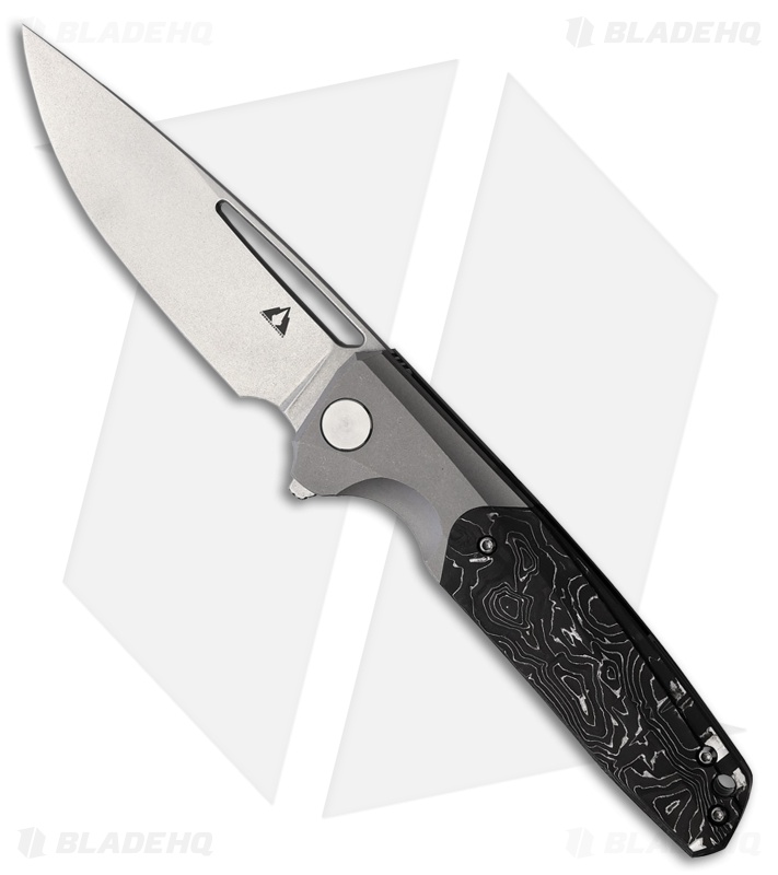 CMB Made Knives Darma Knife Sandblast Ti + Black/White CF