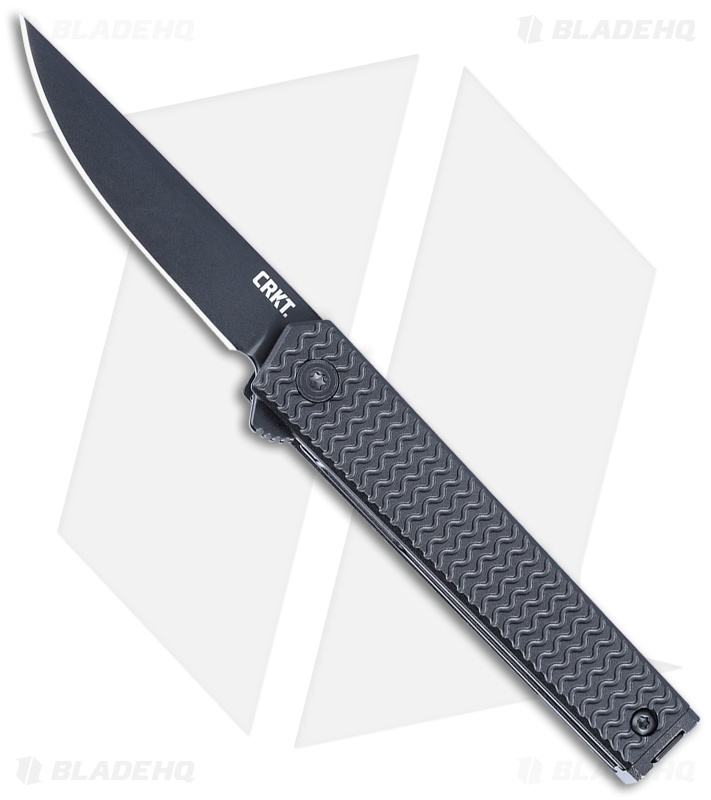 CRKT CEO Microflipper Black Aluminum + Black D2 Blade