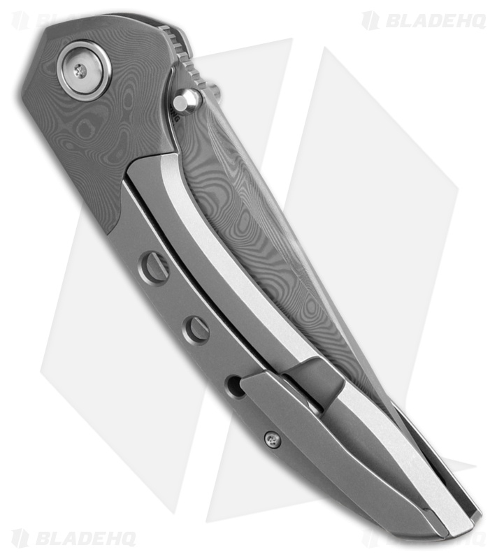 CRKT Orochi Knife | Titanium/Damascus Bolsters | Damascus