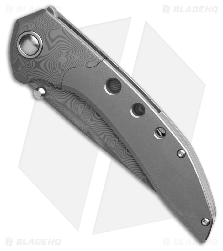 CRKT Orochi Knife | Titanium/Damascus Bolsters | Damascus