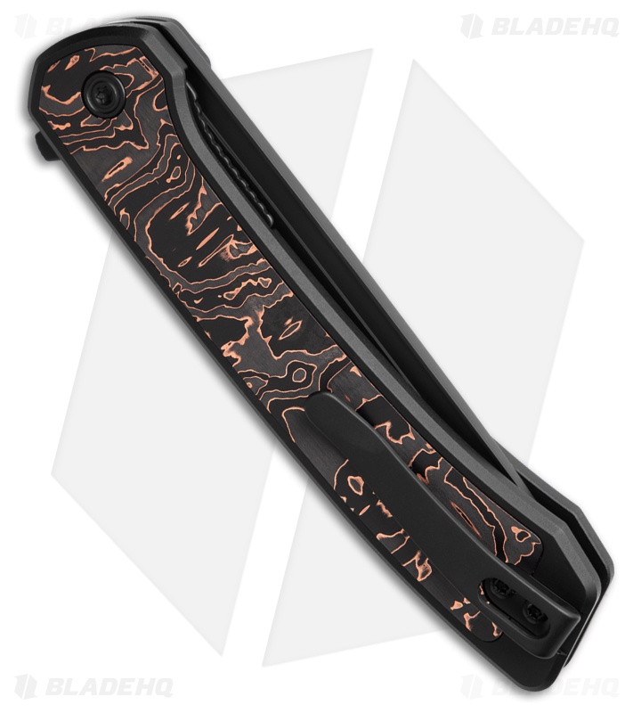 CRKT Q Compact Liner Lock Knife Black Al/Copper CF