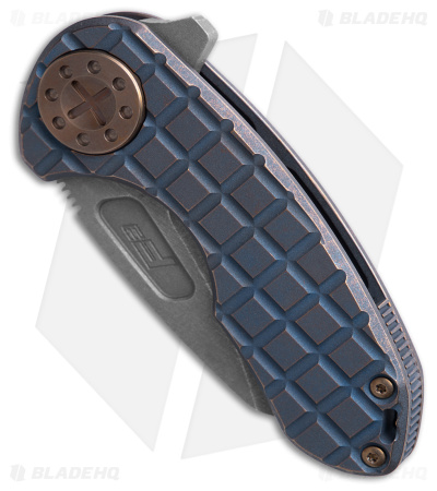Curtiss F3 Compact Sheepsfoot Knife Blue Frag Ti BB Blade HQ