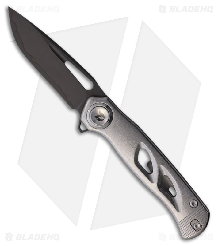Dreamtech Button Lock Knife Crystal Gray Titanium Black
