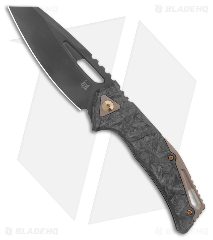 Fox Knives Kronos Knife Aluminum/Marble CF (3.3" Black PVD)