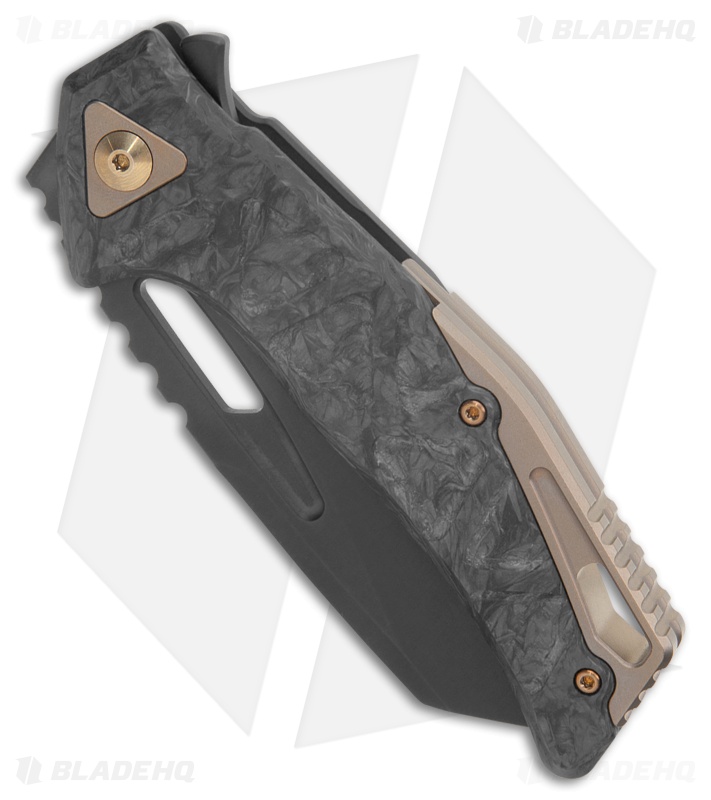 Fox Knives Kronos Knife Aluminum/Marble CF (3.3" Black PVD)