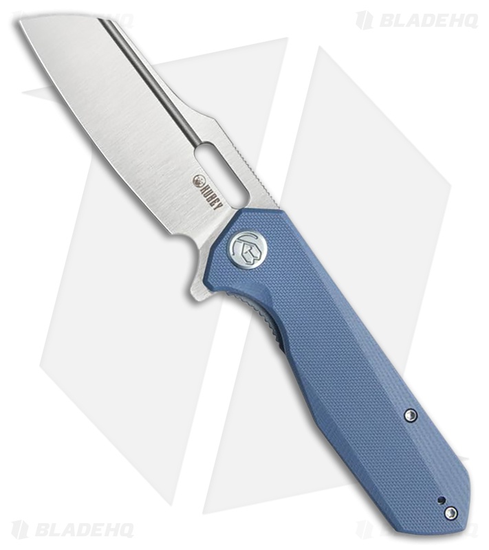 Kubey Knives Atlas Liner Lock Knife Blue G-10 Satin