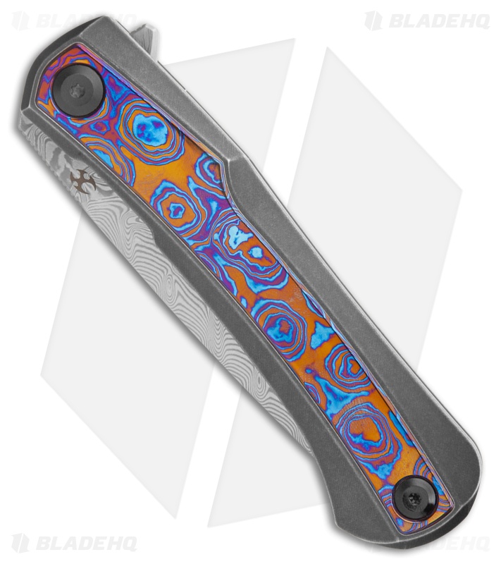 Kansept Knives Kratos Timascus/Black Ti Clip Point Damascus