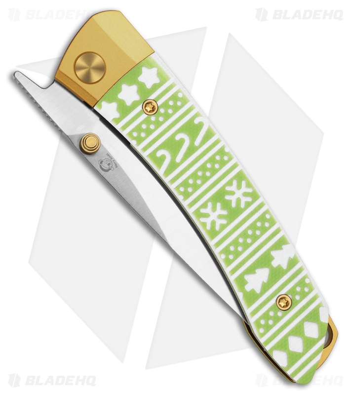 Kizer Mini Momo Liner Lock Knife Gold Al/Cozy Christmas Sock G-10 (3.2 ...
