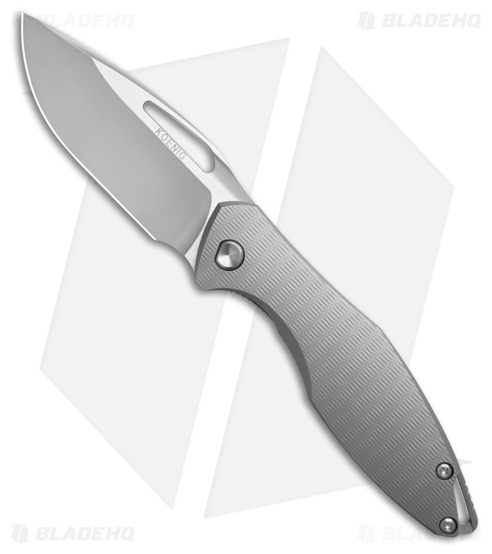 Koenig Arius Frame Lock Knife Titanium Plexa Pattern