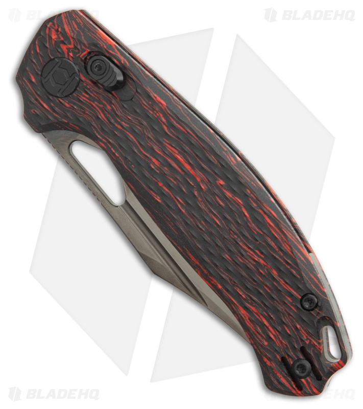 Kunwu DJANGO Knife Black/Red G-10 Clip Point Black ELMAX