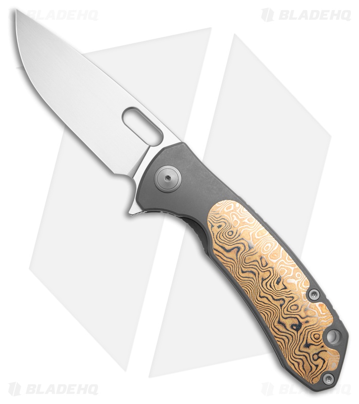 Maxace Knives Balance Mokume/Ti Drop Point Satin M390