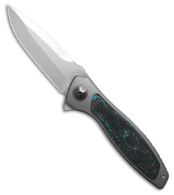 Maxace Knives Perseus Black, Blue, Gray CF/Blue Ti Satin