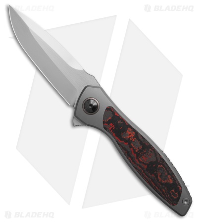 Maxace Knives Perseus Black, Gray, Red CF/Ti Satin