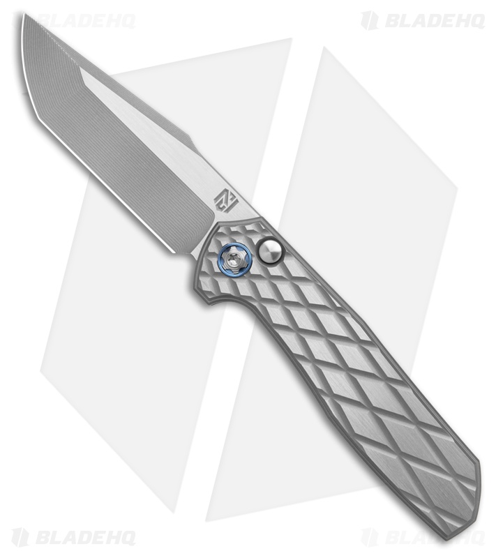 NCC Knives Custom Ragnarok Mach 1 Automatic Knife Milled Titanium Fractal