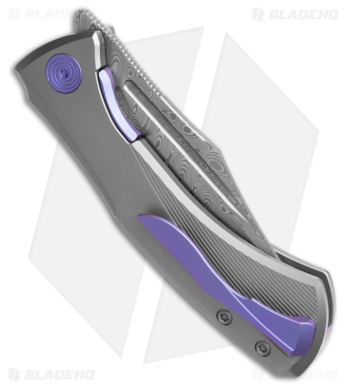 Null Knives Ghoul Pocket Knife BB TI Hakkapella Damasteel