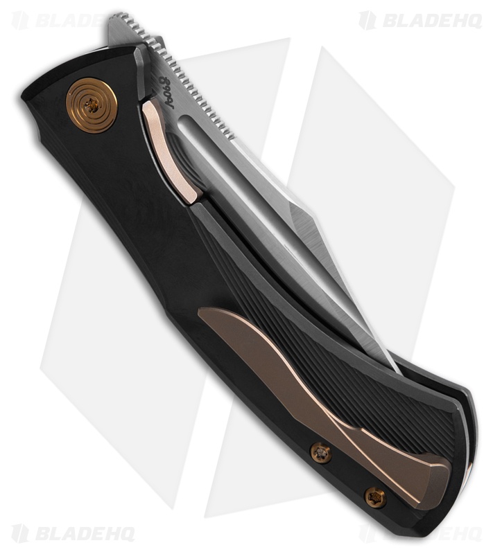 Null Knives Ghoul Liner Lock Knife Black PVD Ti Belt Satin