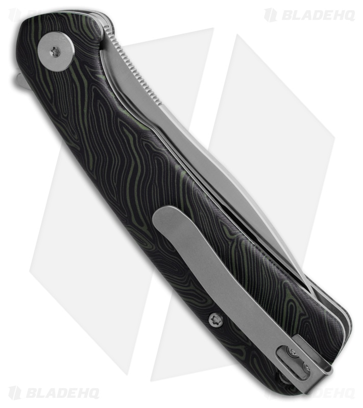 Petrified Fish Rogue Knife Black/Green G-Mascus Satin