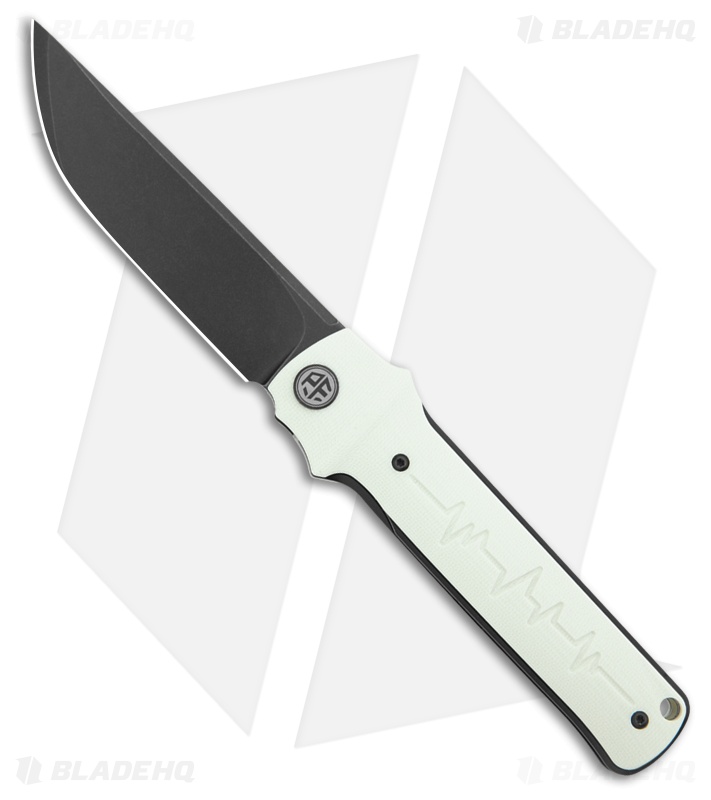 Petrified Fish Tena White G-10 Drop Point Black SW D2