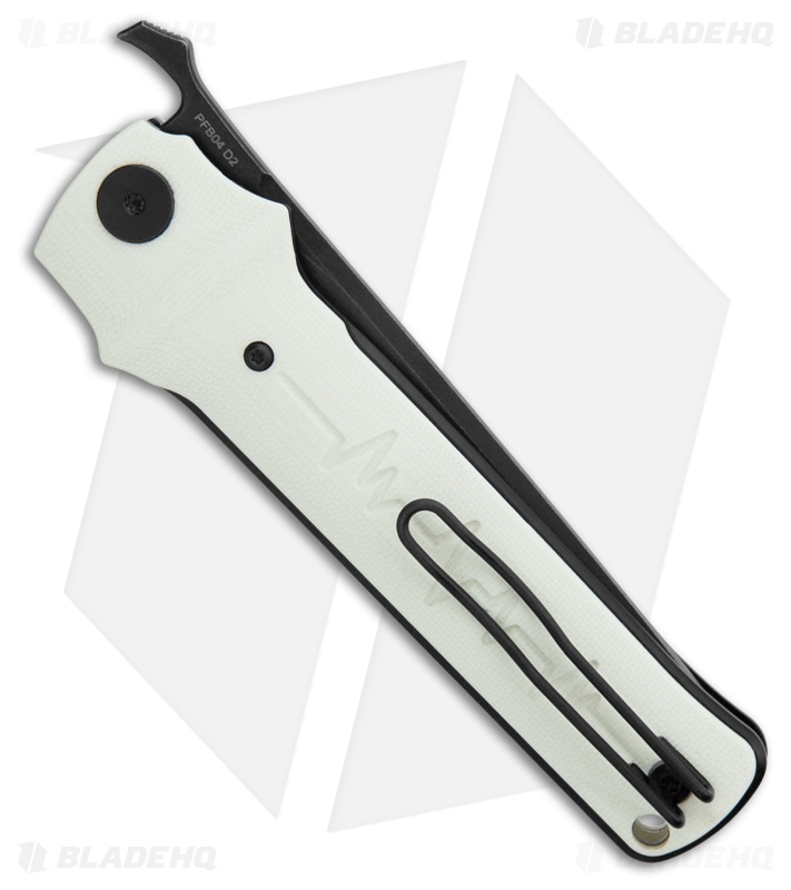 Petrified Fish Tena White G-10 Drop Point Black SW D2