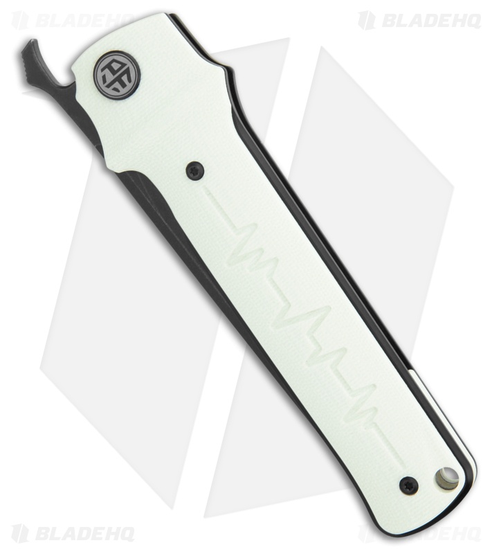 Petrified Fish Tena White G-10 Drop Point Black SW D2