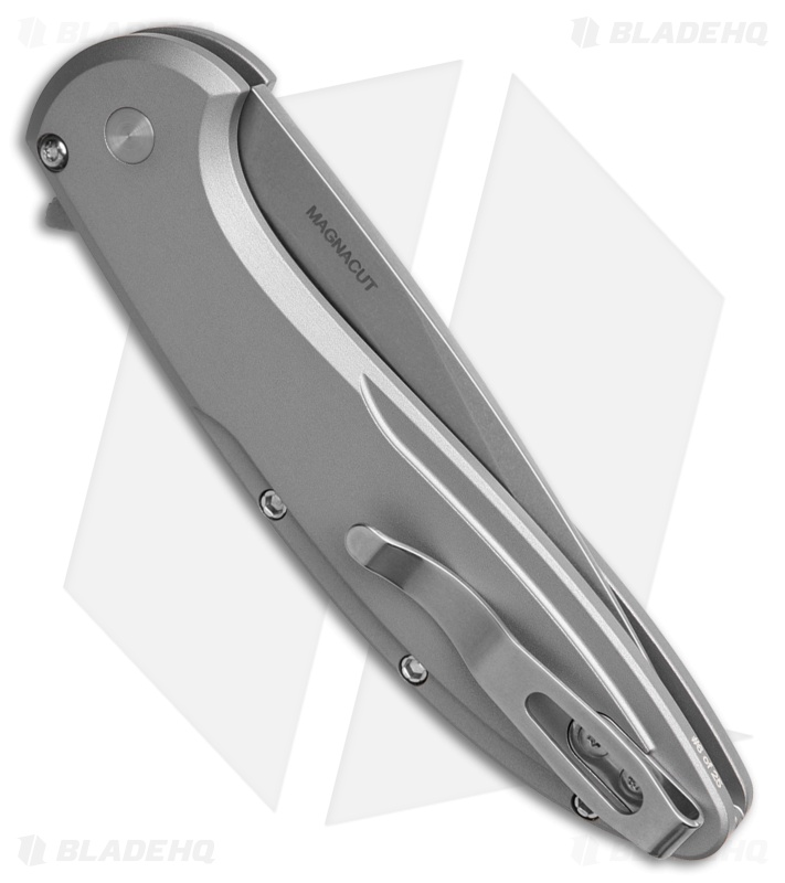 Pro-Tech Cambria Button Lock Knife Gray Al/Cocobolo Wood Inlay