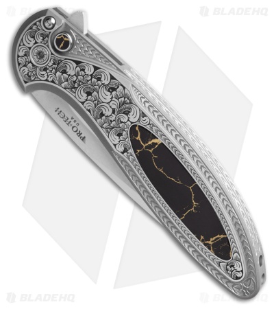 Pro-Tech Custom Cambria Knife Bruce Shaw Engraved