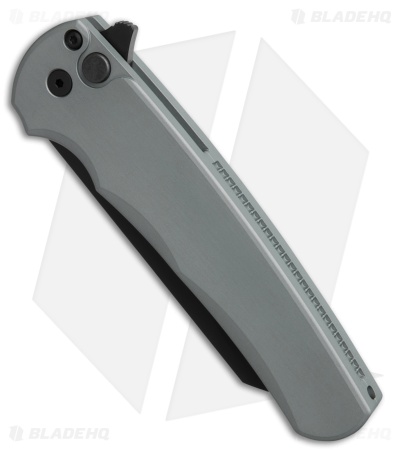 Pro-Tech Malibu Reverse Tanto | Gray Aluminum | DLC