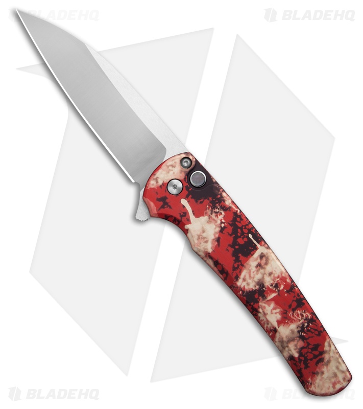 Pro-Tech Malibu Wharncliffe | Crimson Tiger Camo | Satin