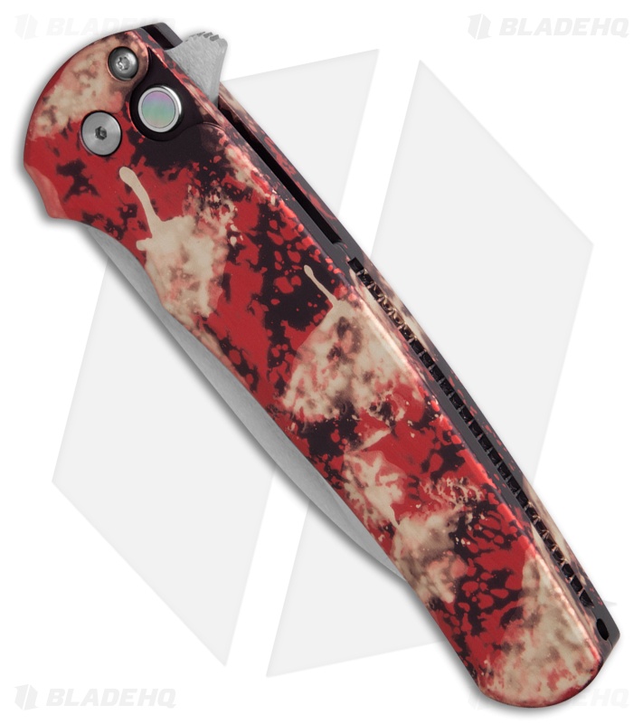 Pro-Tech Malibu Wharncliffe | Crimson Tiger Camo | Satin